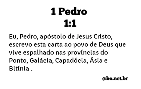1 Pedro 1:1 NTLH Nova Tradução na Linguagem de Hoje - Bíblia Online