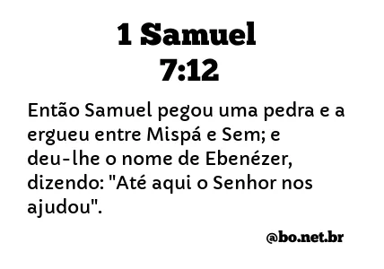 1 Samuel 7:12 NVI Nova Versão Internacional - Bíblia Online