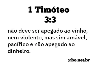 1 Timóteo 3:3 NVI Nova Versão Internacional - Bíblia Online