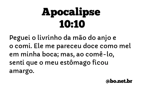 Apocalipse 10:10 NVI Nova Versão Internacional - Bíblia Online