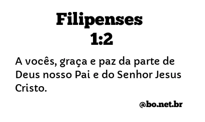 Filipenses 1:2 NVI Nova Versão Internacional - Bíblia Online