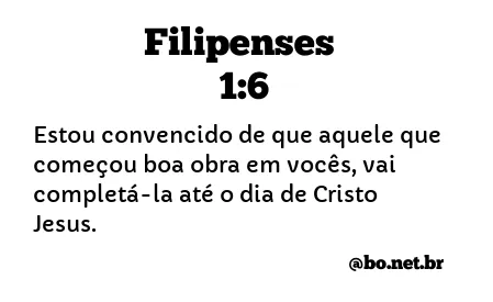 Filipenses 1:6 NVI Nova Versão Internacional - Bíblia Online