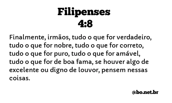 Filipenses 4:8 NVI Nova Versão Internacional - Bíblia Online