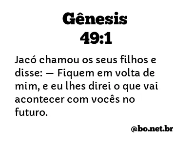 Gênesis 49:1 NTLH Nova Tradução na Linguagem de Hoje - Bíblia Online