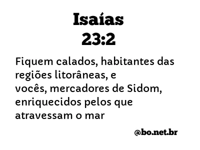 Isaías 23:2 NVI Nova Versão Internacional - Bíblia Online