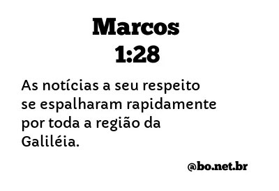 Marcos 1:28 NVI Nova Versão Internacional - Bíblia Online