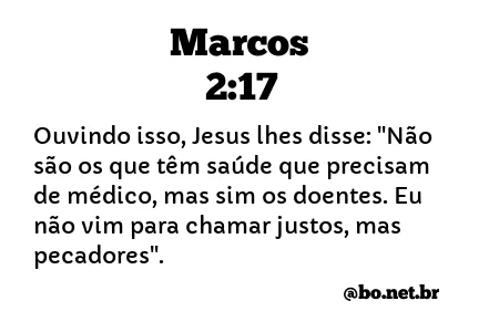 Marcos 2:17 NVI Nova Versão Internacional - Bíblia Online