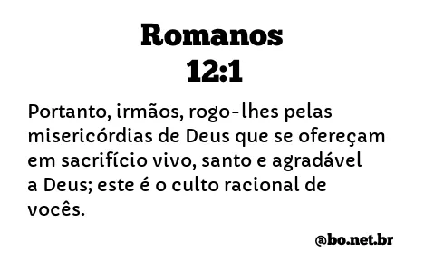 Romanos 12:1 NVI Nova Versão Internacional - Bíblia Online
