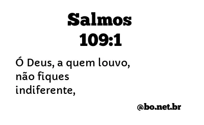 Salmos 109:1 NVI Nova Versão Internacional - Bíblia Online