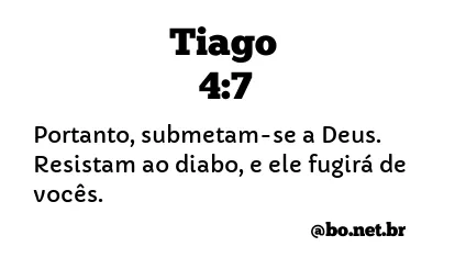 Tiago 4:7 NVI Nova Versão Internacional - Bíblia Online