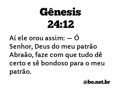 Gênesis 24:12 - NTLH