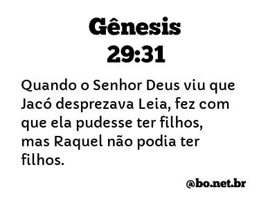 Gênesis 29:31 - NTLH