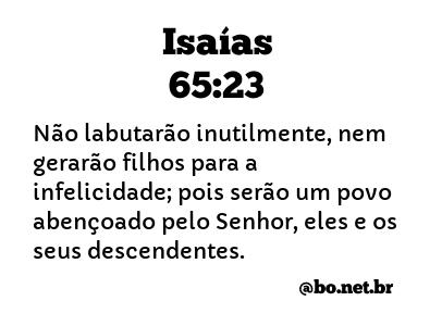Isaías 65:23 - NVI